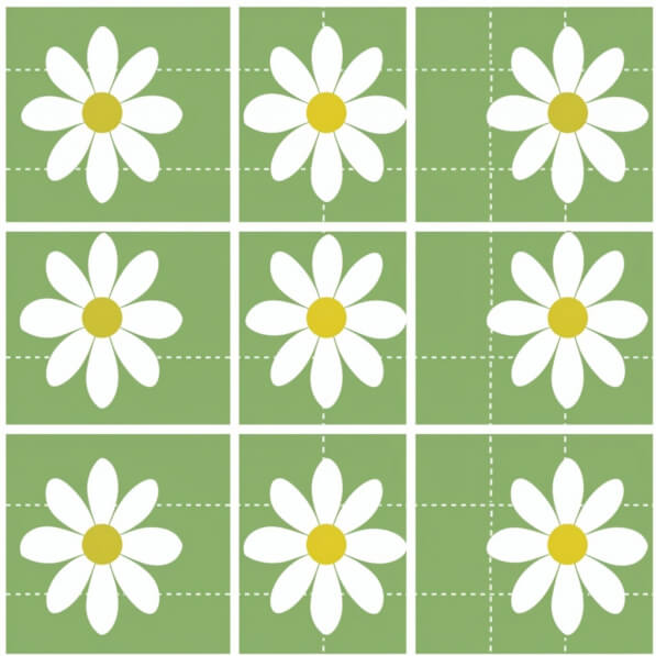 Baixe Padrão de Flores de Margarida em Fundo Verde Padrões - Creative ...