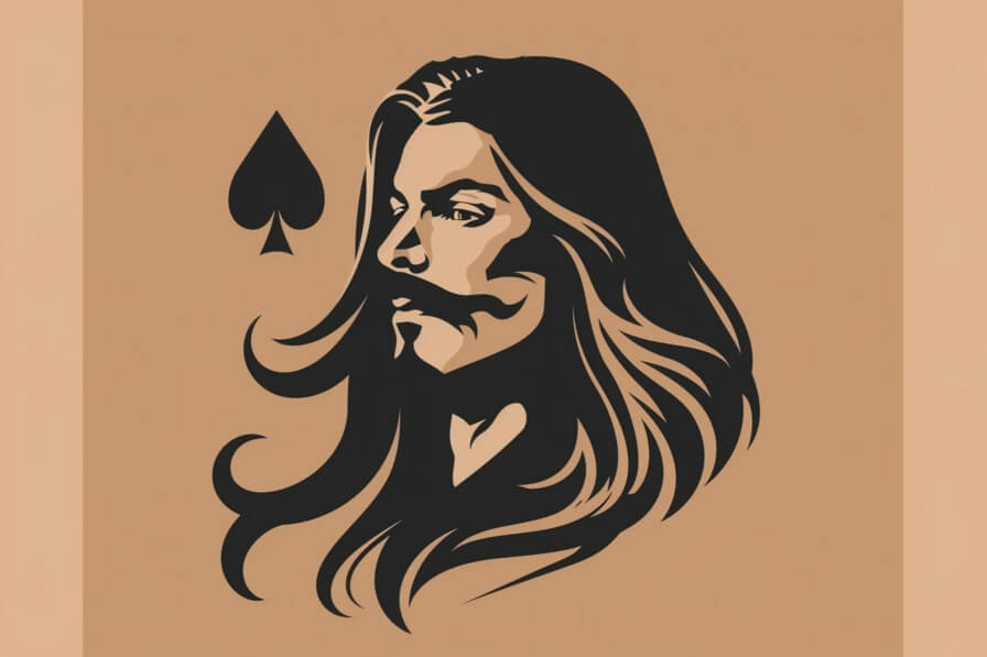 Download Stylized Portrait with Spade Symbol Backgrounds Online ...