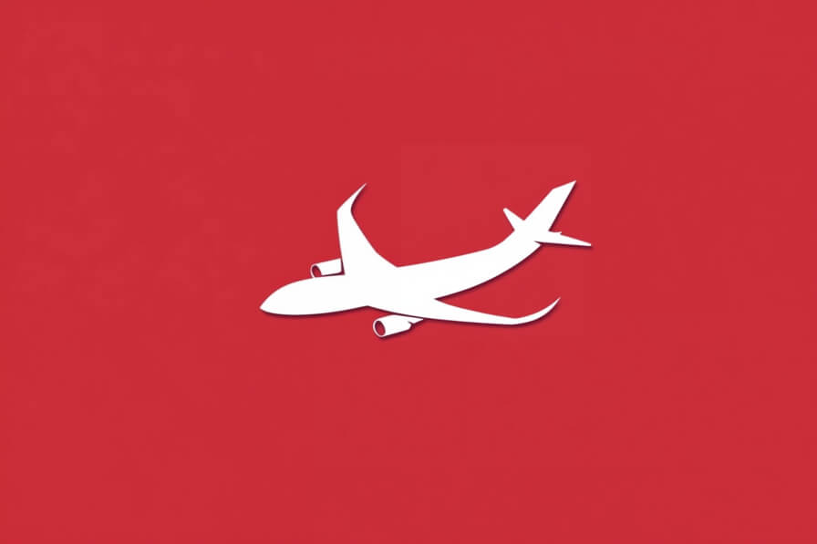 Download Airplane Silhouette on Red Background Backgrounds Online ...