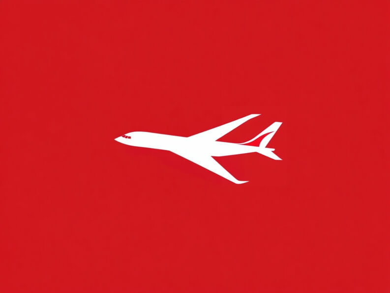Download Minimalist Airplane Design on Red Background Backgrounds ...