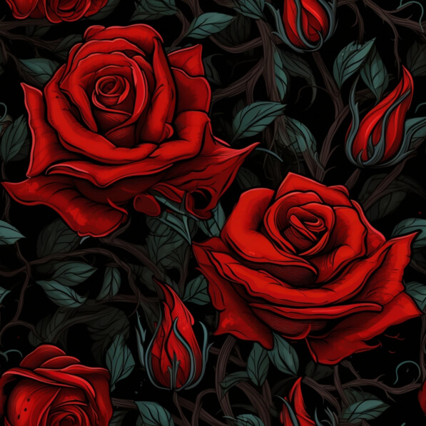 Download Artistic Representation of Red Roses Patterns Online ...