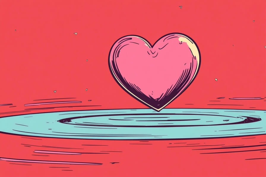 Download Stylized Heart Above Ripple Backgrounds Online - Creative Fabrica