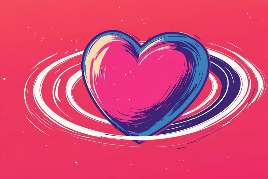 Download Stylized Heart with Swirling Background Backgrounds Online ...