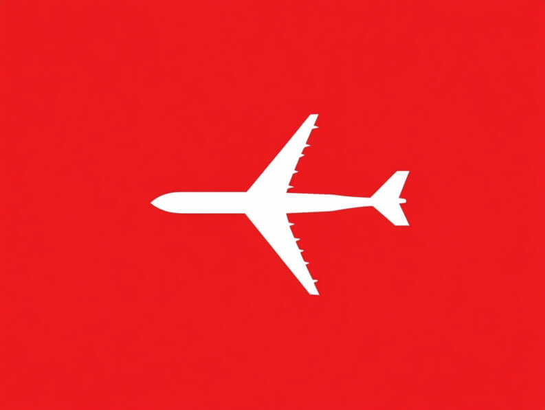 Download Airplane Silhouette on Red Background Backgrounds Online ...