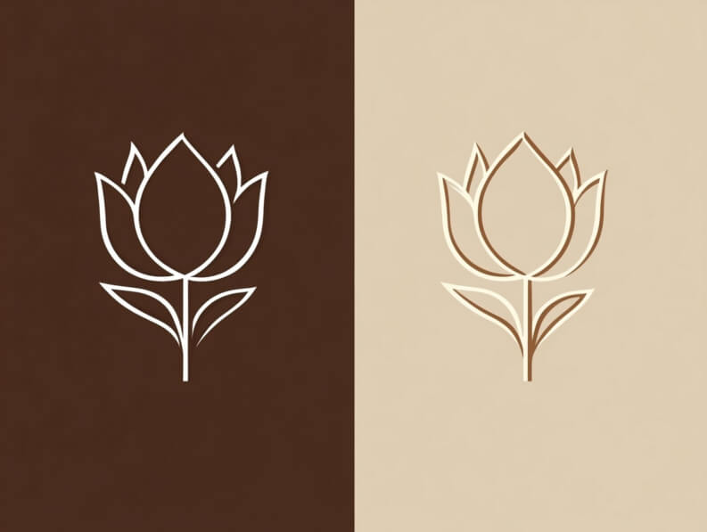 Download Minimalist Tulip Logo in Two-Tone Design Backgrounds Online ...