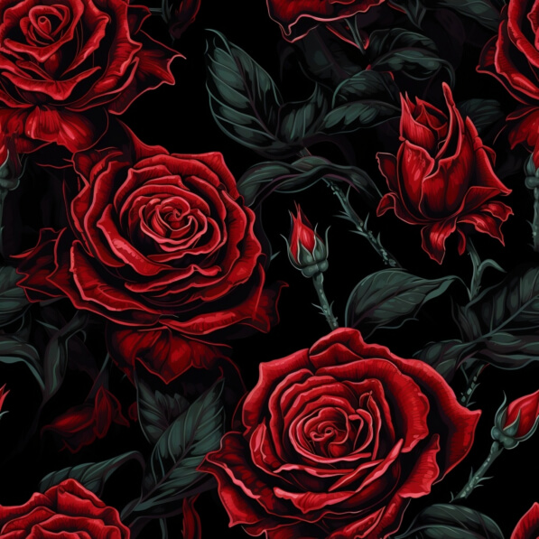 Download Pattern of Red Roses on Black Background Patterns Online ...