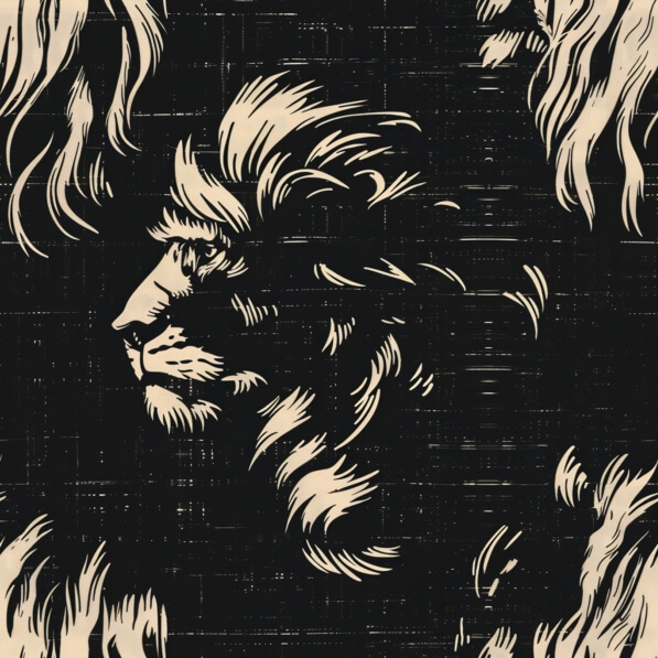 Descarga Representación artística de un león Patrones En Línea ...