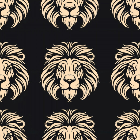 Download Stylized Lion Pattern Patterns Online - Creative Fabrica