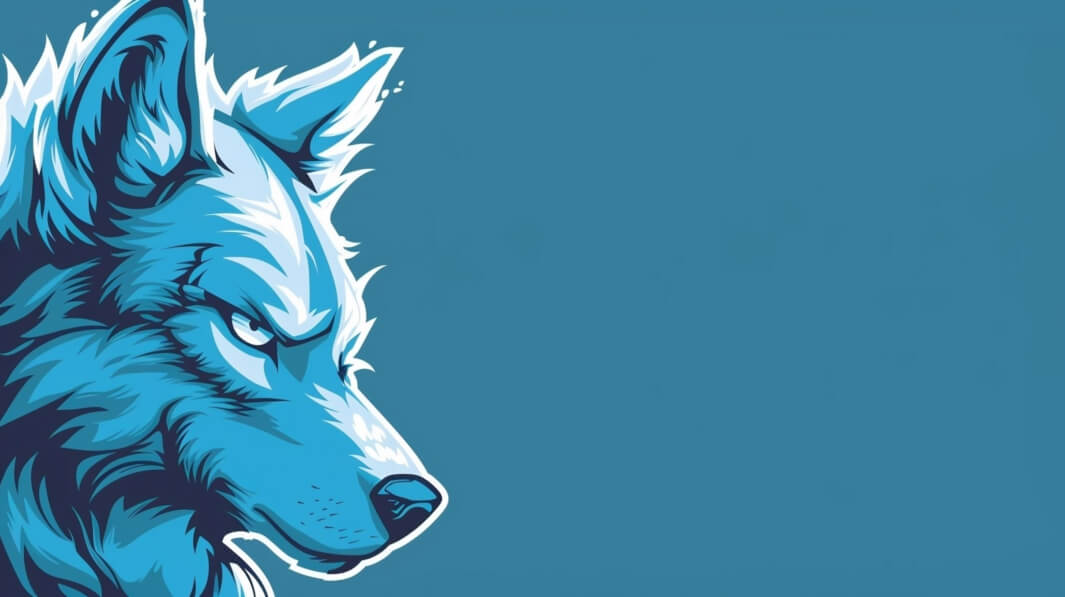 Descarga Ilustración estilizada de lobo azul Fondos En Línea - Creative ...