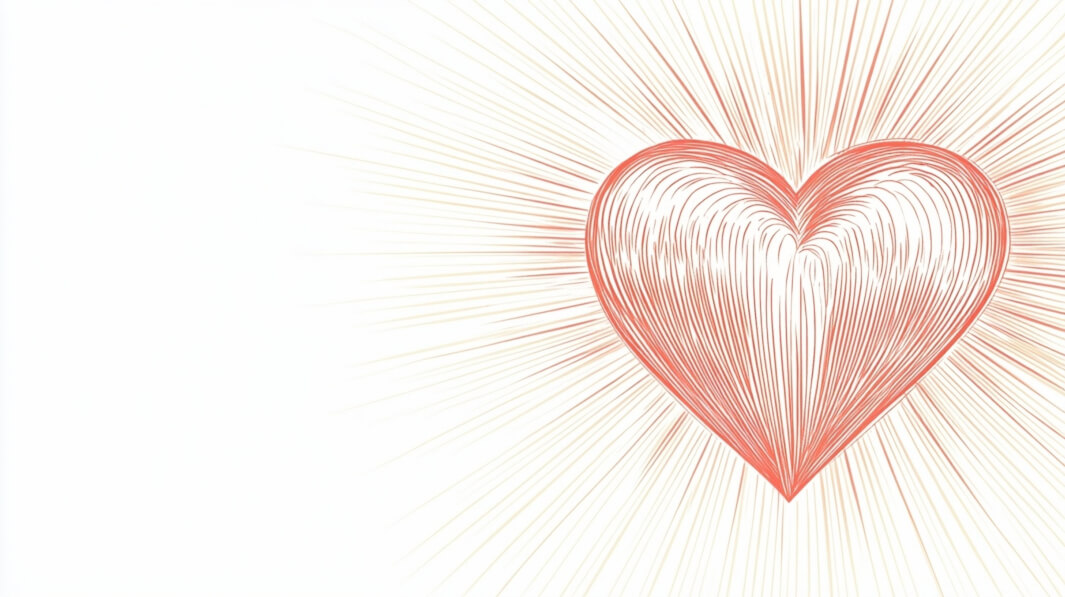 Download Stylized Heart with Radiant Lines Backgrounds Online ...