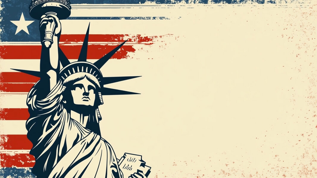 Download Statue of Liberty with American Flag Background Backgrounds ...