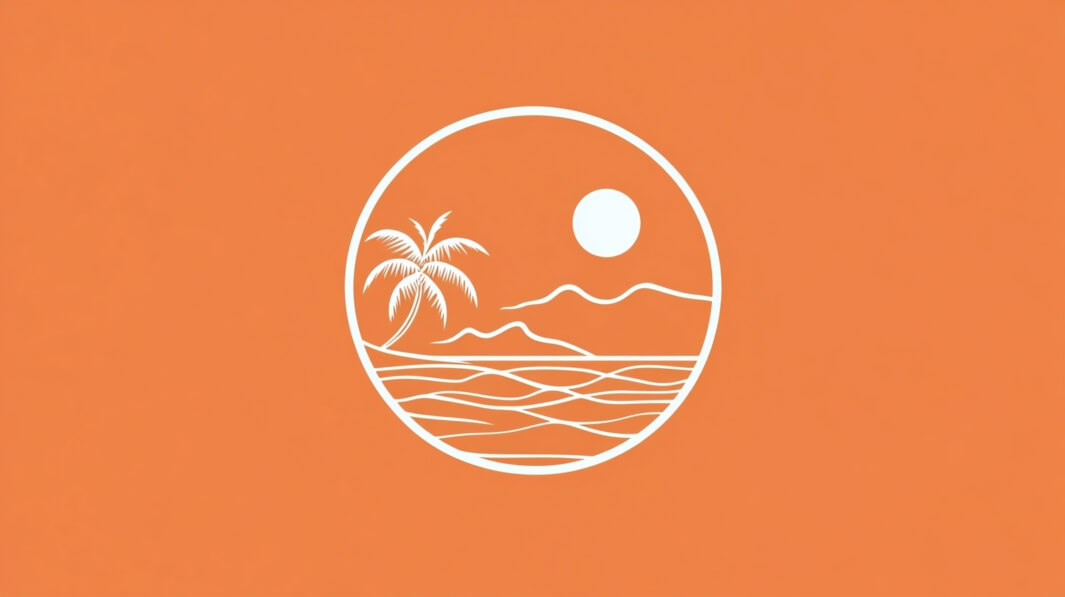 Download Stylized Tropical Beach Scene Backgrounds Online - Creative ...