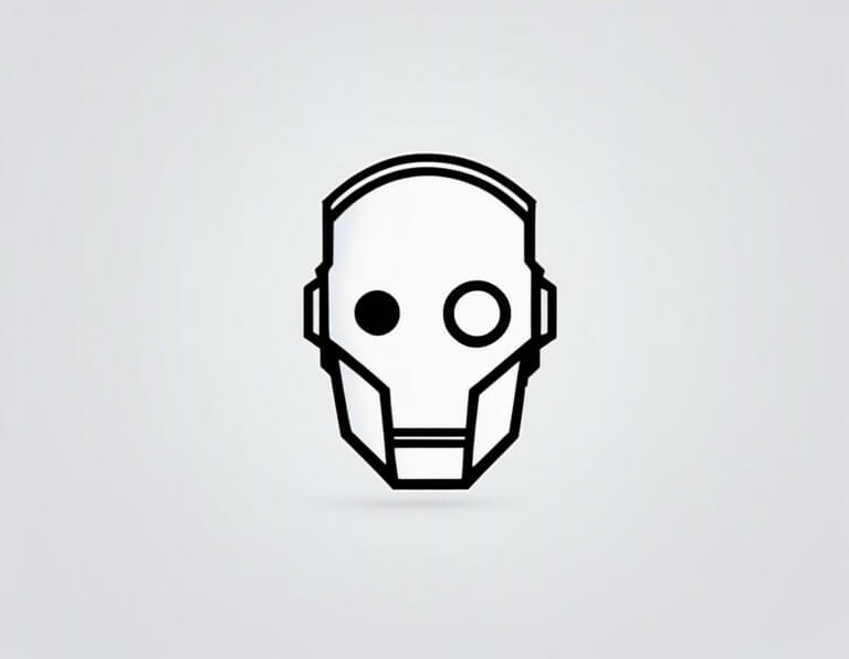 Download Minimalist Robot Head Design Backgrounds Online - Creative Fabrica