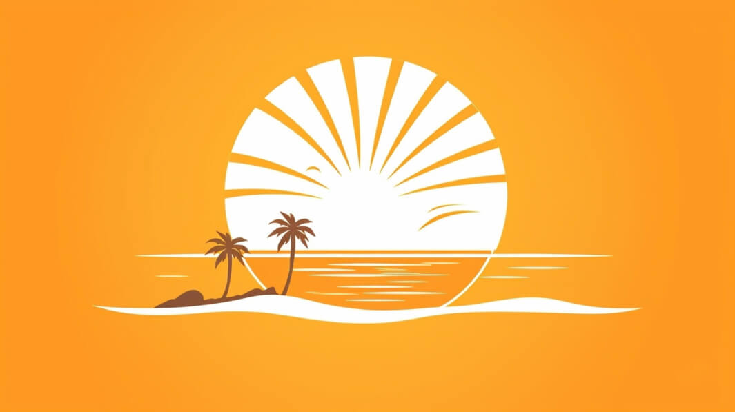 Download Stylized Sunset with Palm Trees Backgrounds Online - Creative ...