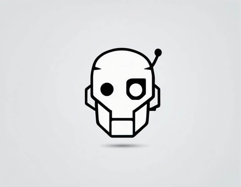 Download Minimalist Robot Head Design Backgrounds Online - Creative Fabrica