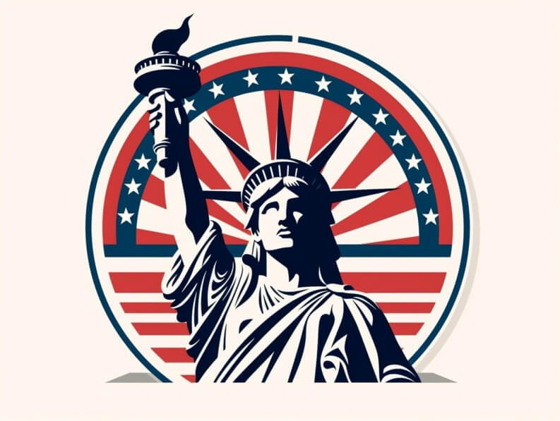 Download Statue of Liberty in stylized graphic design Backgrounds ...