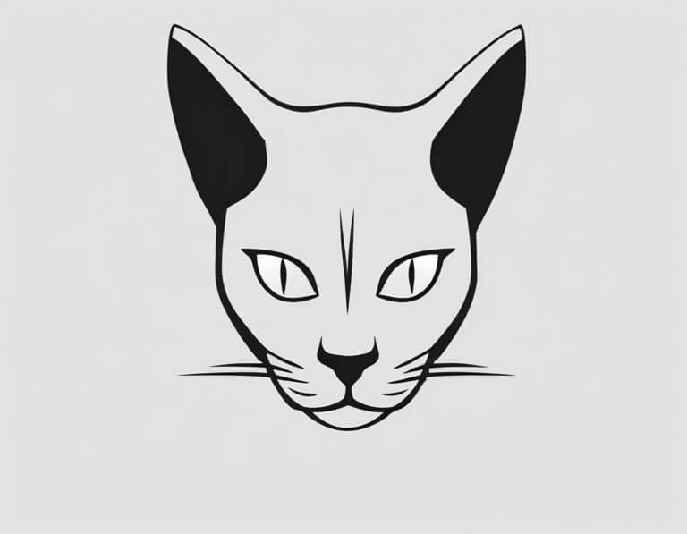 Download Stylized Cat Face Illustration Backgrounds Online - Creative ...