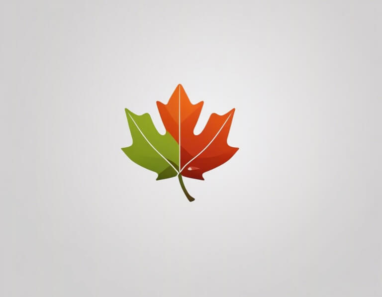 Download Stylized Maple Leaf in Gradient Colors Backgrounds Online ...