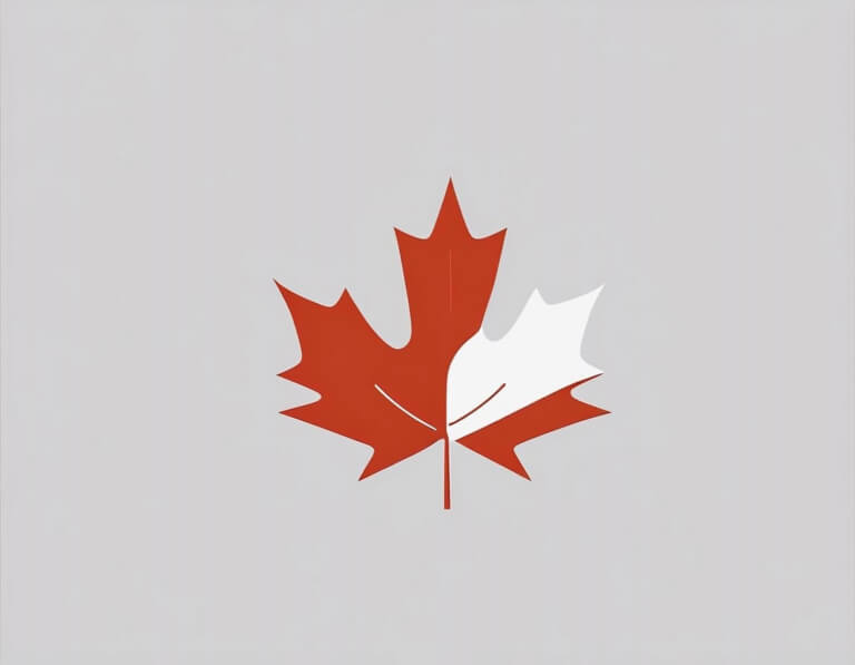 Download Stylized Maple Leaf in Red and White Backgrounds Online ...