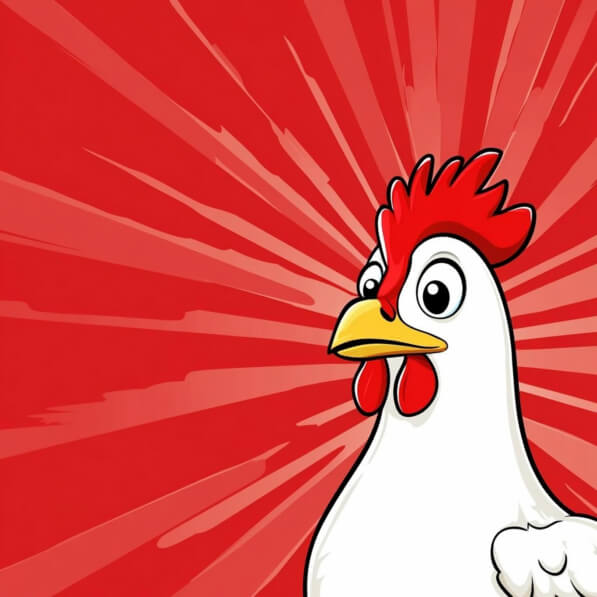 Descarga Pollo de dibujos animados con fondo rojo Fondos En Línea ...