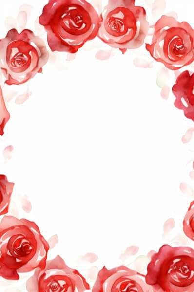 Download Watercolor Red Roses Border Backgrounds Online - Creative Fabrica