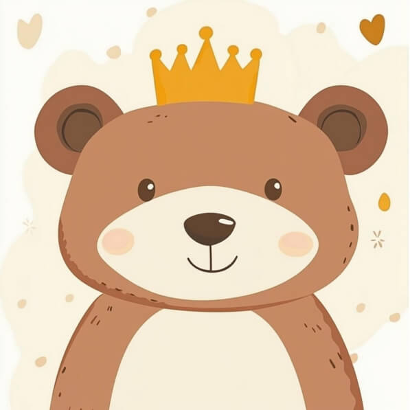 Descarga Osito de dibujos animados con corona Fondos En Línea ...