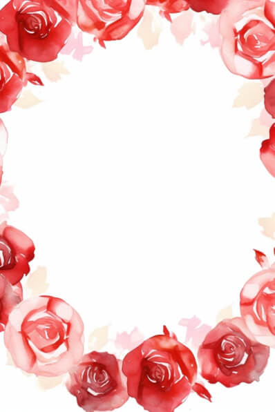 Download Watercolor Red Roses Border Backgrounds Online - Creative Fabrica