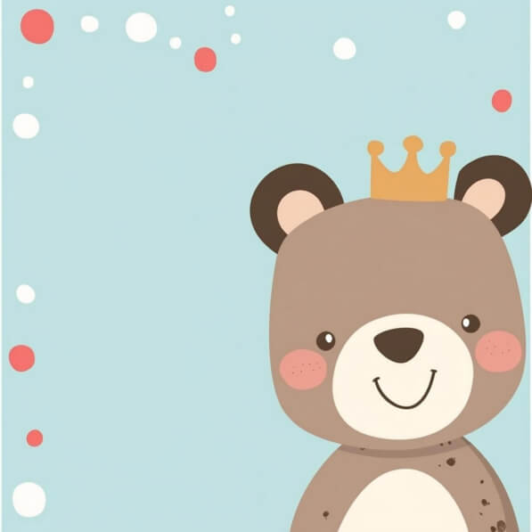 Descarga Osito de dibujos animados lindo con corona Fondos En Línea ...