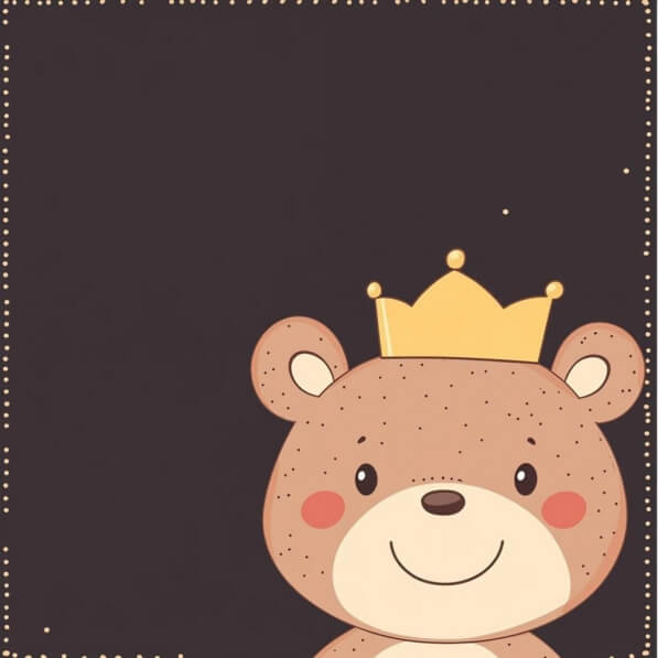 Descarga Osito de dibujo animado lindo con corona Fondos En Línea ...