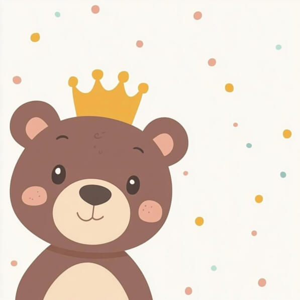 Descarga Osito de dibujo animado con corona Fondos En Línea - Creative ...