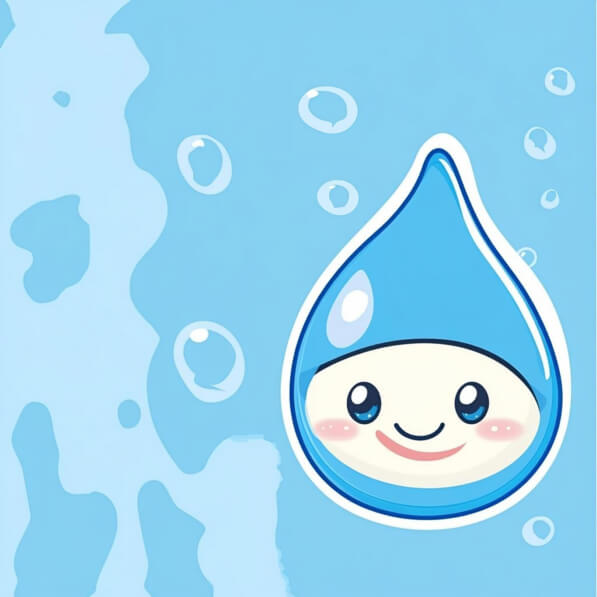 Download Happy Water Droplet Character Backgrounds Online - Creative ...