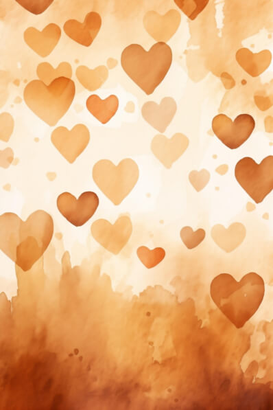 Download Warm Heart Background with Watercolor Effect Backgrounds ...