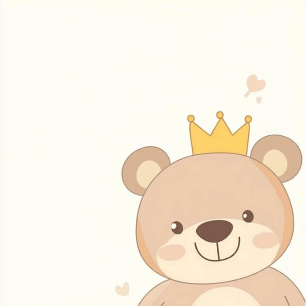 Descarga Oso de dibujo animado lindo con corona Fondos En Línea ...