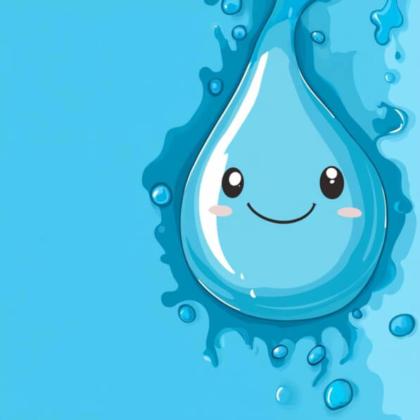 Download Cute Cartoon Water Droplet Backgrounds Online - Creative Fabrica