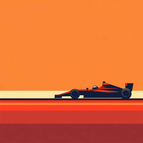 Download Stylized Racing Car on Orange Background Backgrounds Online ...