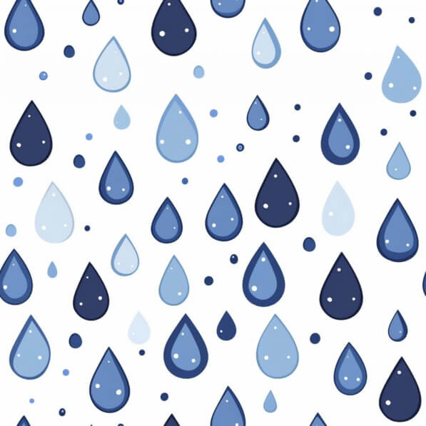 Download Whimsical Blue Raindrop Pattern Patterns Online - Creative Fabrica