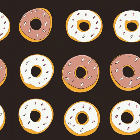 Download Pattern of Illustrated Donuts Patterns Online - Creative Fabrica