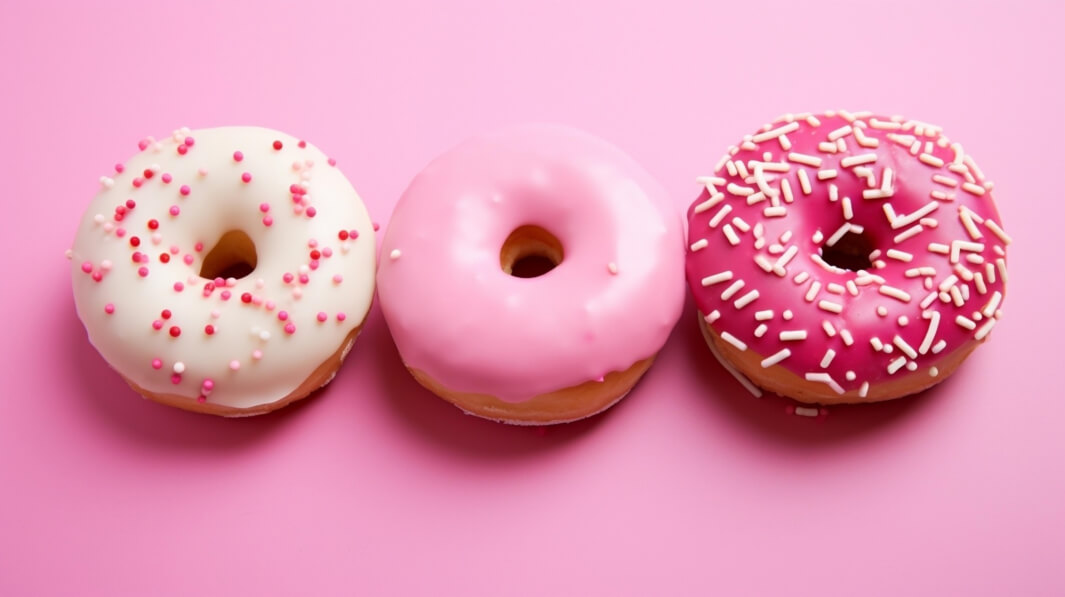 Descarga Donas Coloridas sobre Fondo Rosa Fondos En Línea - Creative ...