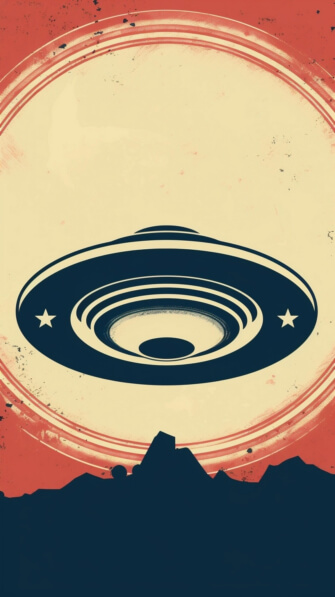 Download Stylized UFO in Retro Poster Design Backgrounds Online ...