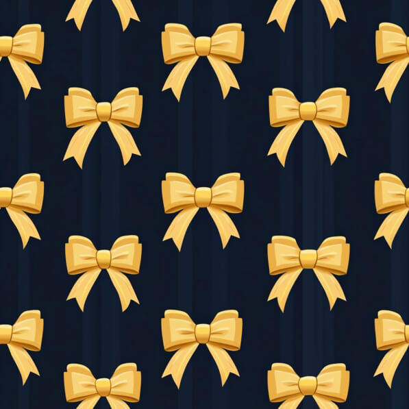 Download Repeating Pattern of Yellow Bows on Dark Blue Background ...