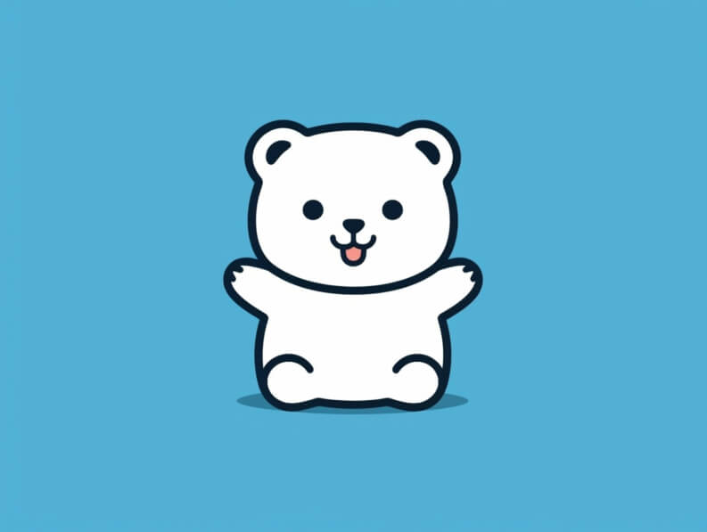 Download Cartoon Polar Bear with Open Arms Backgrounds Online ...
