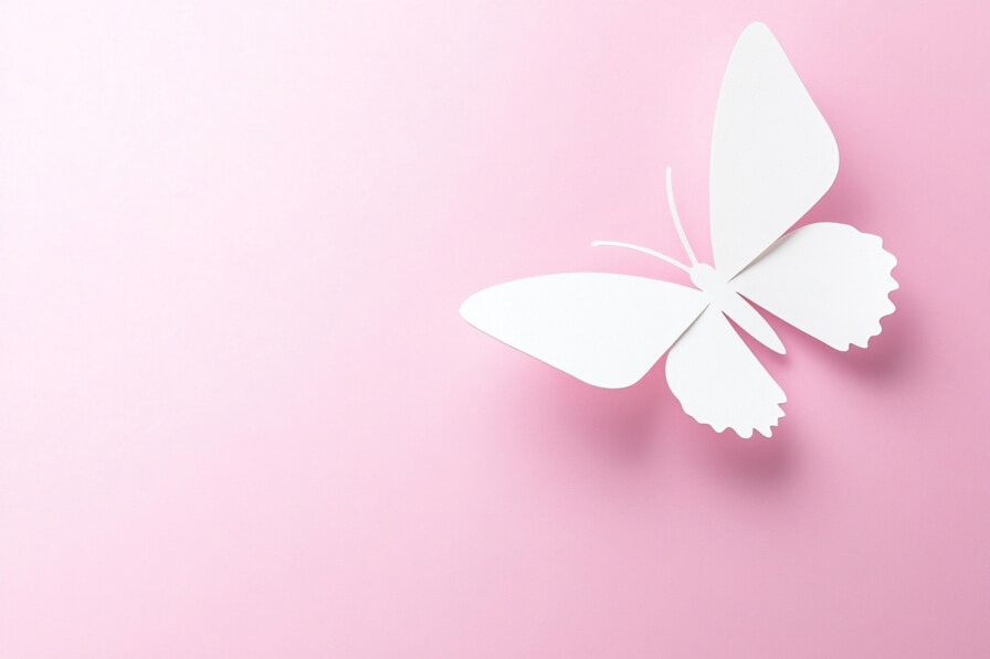 Descarga Recorte de Mariposa Blanca sobre Fondo Rosa Fondos En Línea ...