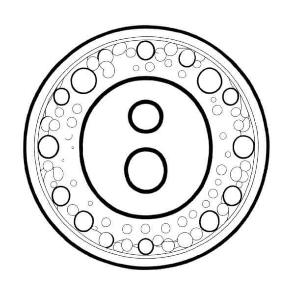 Download Billiard Ball Design with Number Eight Coloring pages Online ...