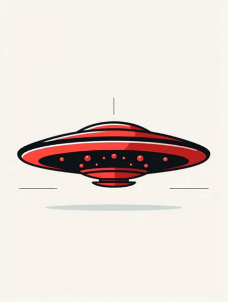 Download Stylized UFO with Red and Black Colors Backgrounds Online ...
