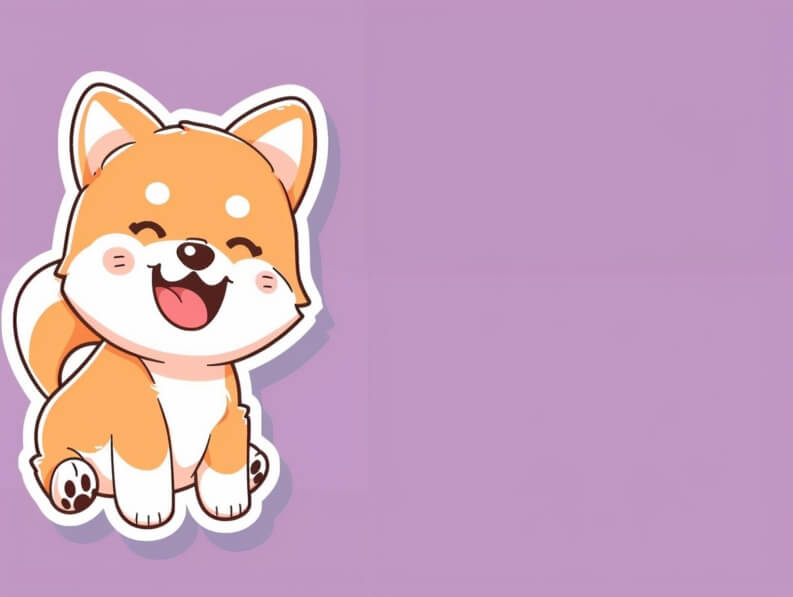 Download Happy Cartoon Shiba Inu Backgrounds Online - Creative Fabrica