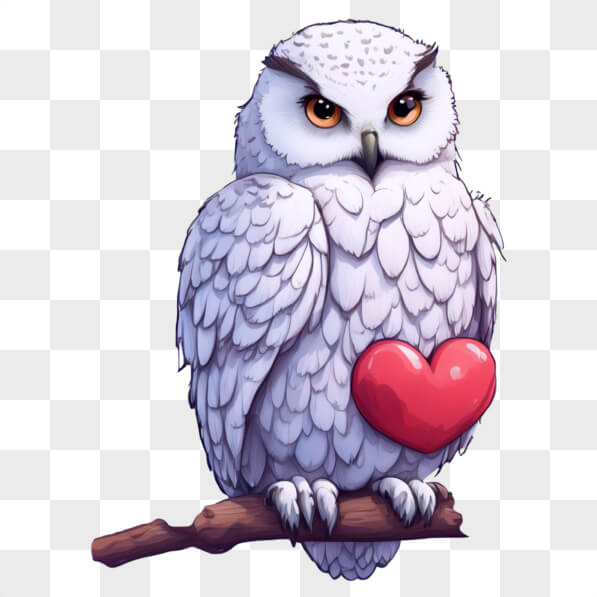Descarga Búho lindo con corazón Cartoons En Línea - Creative Fabrica