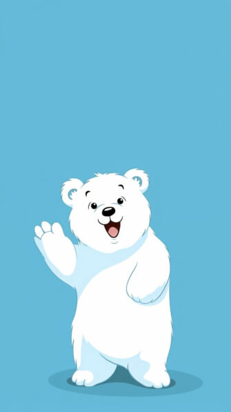 Descarga Oso Polar de Dibujos Animados Saludando Fondos En Línea ...
