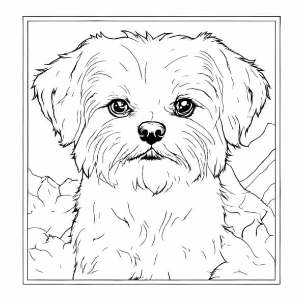 Download Illustration of a Small Dog Coloring pages Online - Creative ...