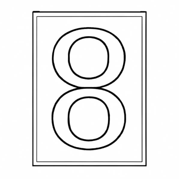 Download Outlined Number 8 Coloring pages Online - Creative Fabrica