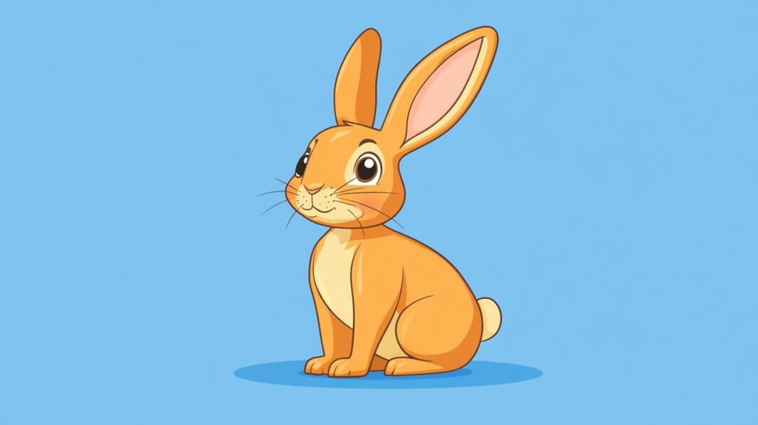 Download Cute Cartoon Orange Rabbit Backgrounds Online - Creative Fabrica